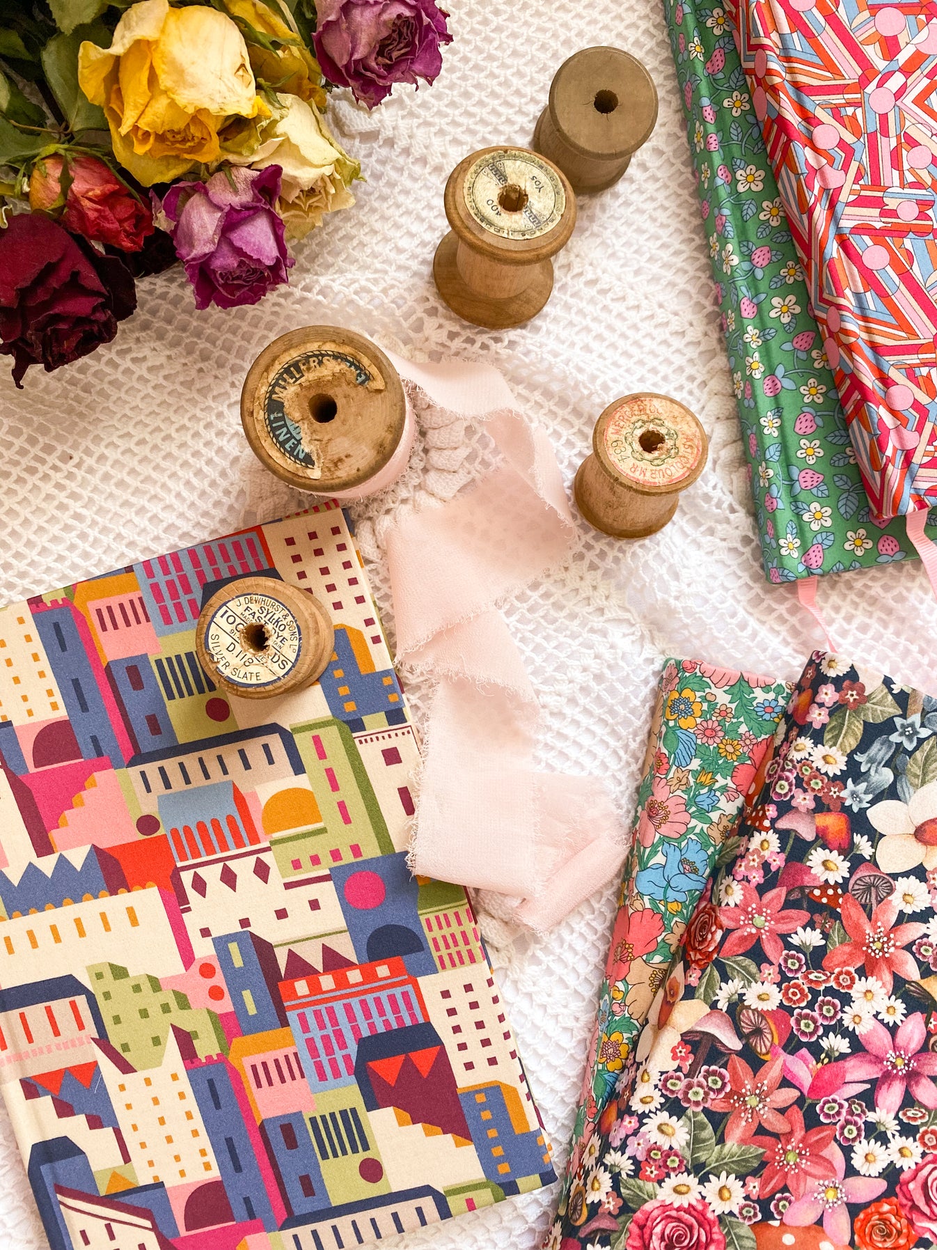 Liberty Notebook Patchwork Town – Tulipwood Road